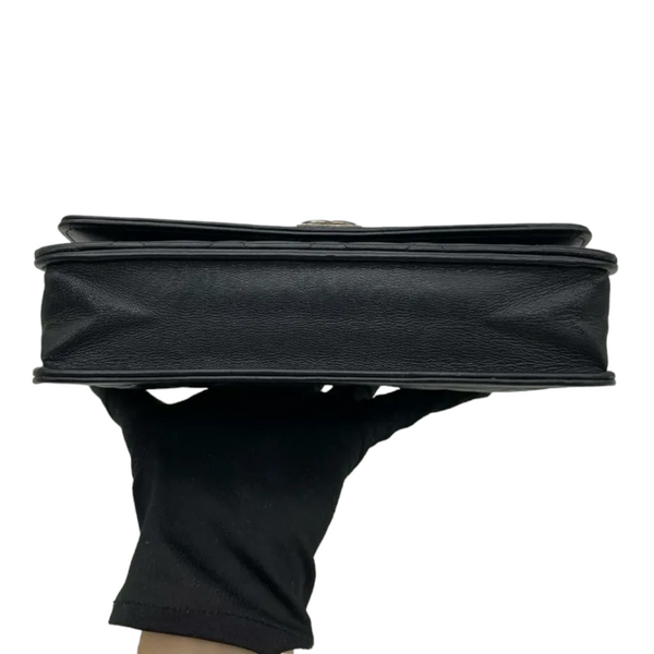 Chanel Lambskin Quilted Boy Wallet on Chain WOC Black RHW – Bag Religion