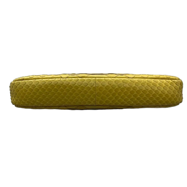 Chanel Wallet on Chain WOC Python Snake Skin Yellow GHW – Bag Religion