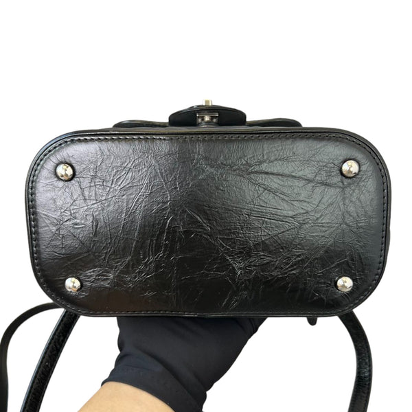 Chanel Aquarium Backpack Large Crumpled Calfskin PVC Quilted Black SHW ...