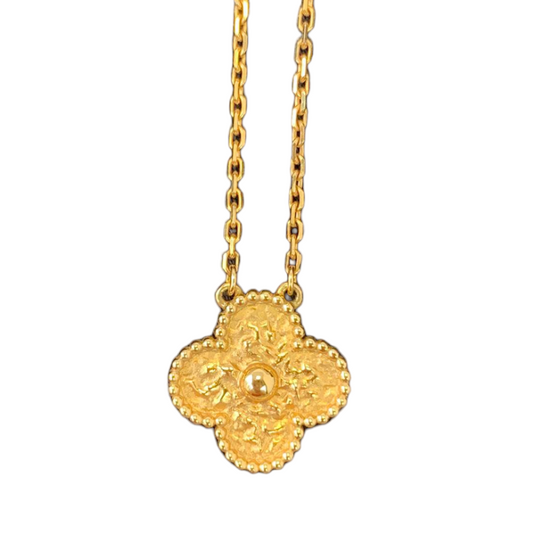 Van Cleef Arpels 18K Gold Vintage Alhambra Pendant Necklace – Bag Religion