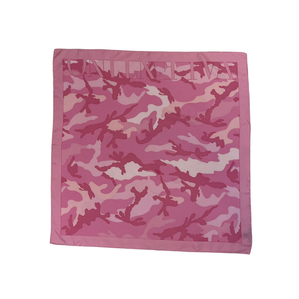 Valentino Silk Scarf Beautiful Camo Pattern in Pink and White – Bag ...