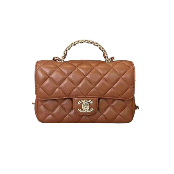 Chanel Mini Crystal Top Handle Rectangular Caramel GHW – Bag Religion