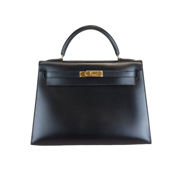 Hermes Vintage Kelly Box Black GHW – Bag Religion