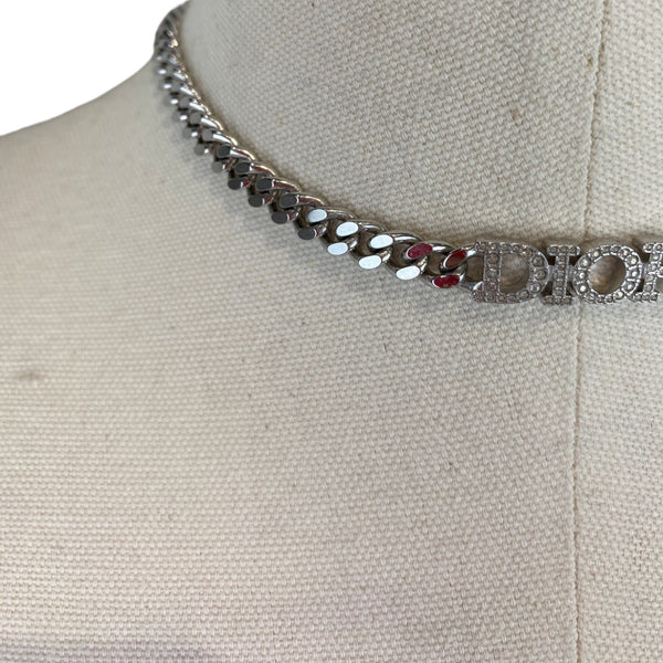 Christian Dior Evolution Choker Silver-Tone Crystals Necklace SHW – Bag ...
