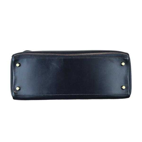 Hermes Kelly 32 Vintage Box Dark Blue GHW – Bag Religion