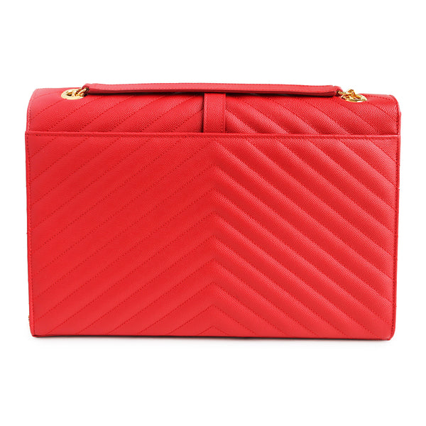 Large monogram red leather satchel | Bag Religion