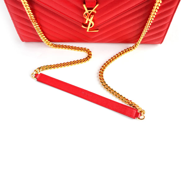 Large monogram red leather satchel | Bag Religion