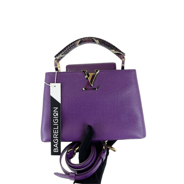 BB Capucines Purple with Python Handle GHW | Bag Religion