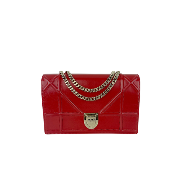 Christian Dior Diorama Wallet On Chain WOC Red – Bag Religion