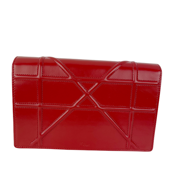 Christian Dior Diorama Wallet On Chain WOC Red – Bag Religion